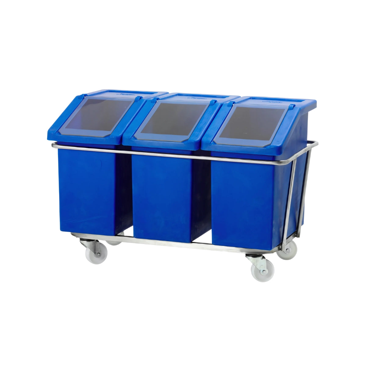 Stainless Steel Ingredient Trolley – 3 Bin Storage – Fletcher