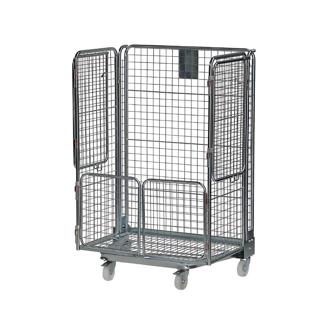 Jumbo Mesh Cage Trolley – Nestable, Heavy-Duty Stock Transport – Fletcher