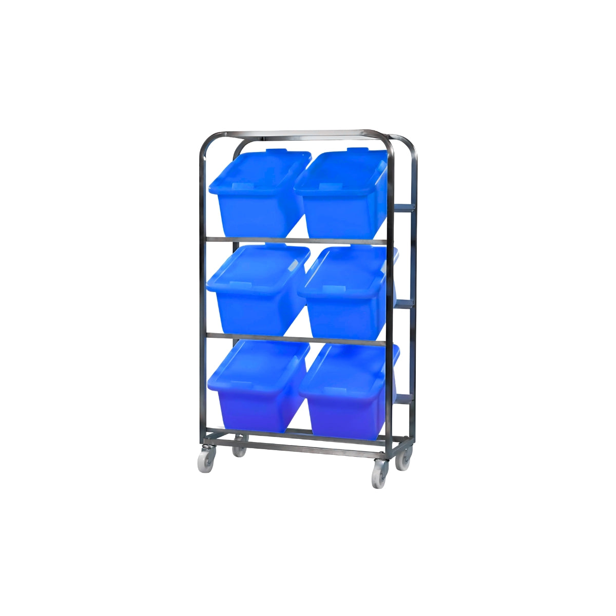 Stainless Steel Ingredient Trolley – 6 Bin Storage – Fletcher